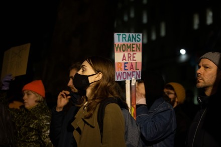 Placard Support Trans Rights Seen During Editorial Stock Photo - Stock ...