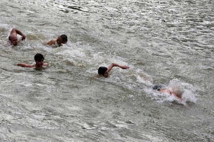 Serbian Orthodox Believers Swim Cross Cold Editorial Stock Photo ...