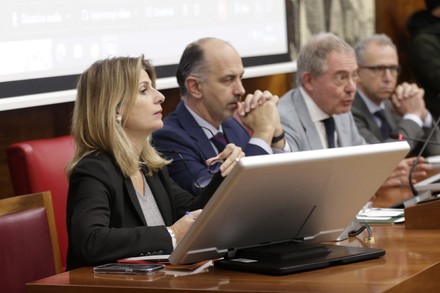 Rome Italy Round Table Between Ex Editorial Stock Photo - Stock Image ...