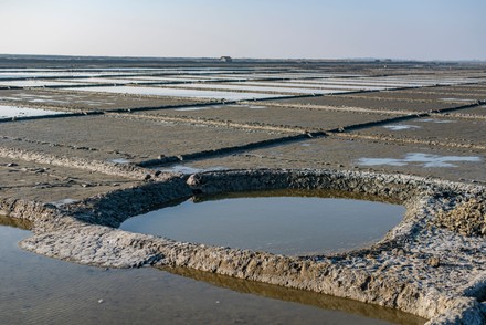 Farmer Unloads Raw Salt Salt Field Editorial Stock Photo - Stock Image ...