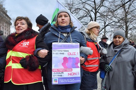 Day Demonstration Against Pension Reform Announced Editorial Stock