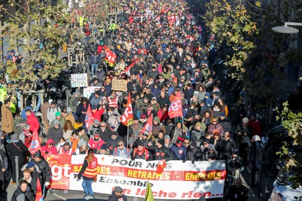 View Crowd Demonstrators Marching On Streets Editorial Stock Photo ...