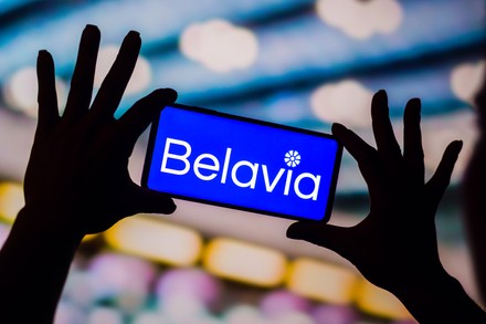 This Photo Illustration Belavia Belarusian Airlines Editorial Stock ...