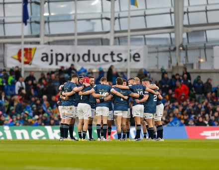 Leinster Huddle Prior Kickoff Aviva Stadium Editorial Stock Photo ...