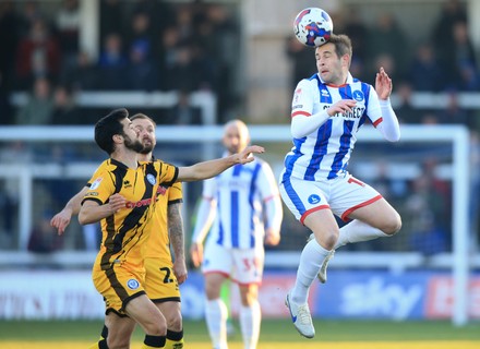 Hartlepools Don Pruti R Challenges Rochdales Editorial Stock Photo ...