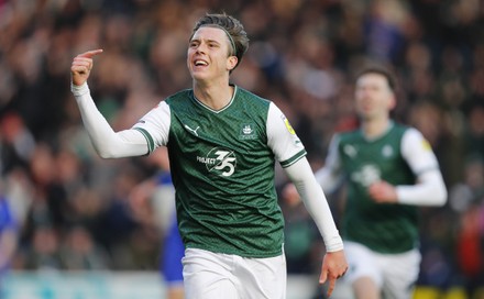 Goal Celebrations Callum Wright Plymouth Argyle Editorial Stock Photo ...