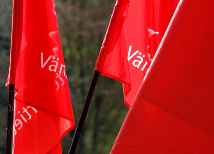 Left Partys Flag Photographed On First Editorial Stock Photo - Stock ...