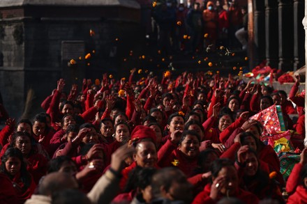 Nepali Hindu Women Undergoing Month Long Editorial Stock Photo - Stock ...