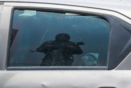 Indian Policeman Reflected On Car Window Editorial Stock Photo - Stock ...
