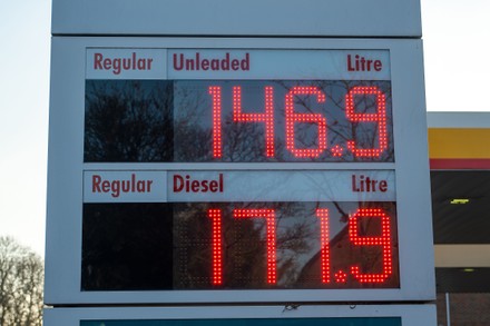 Petrol Sale Shell Petrol Station Ickenham Editorial Stock Photo - Stock ...