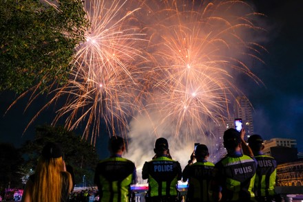 Police Officers On Duty Use Their Editorial Stock Photo - Stock Image ...