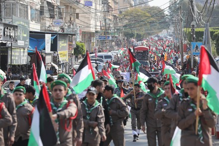 Palestinian Scouts Take Part March Support Editorial Stock Photo ...