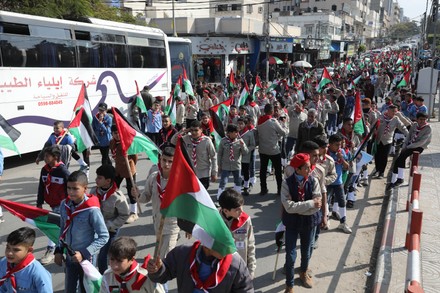 Palestinian Scouts Take Part March Support Editorial Stock Photo ...