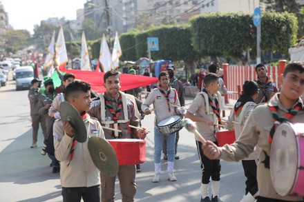 Palestinian Scouts Take Part March Support Editorial Stock Photo ...