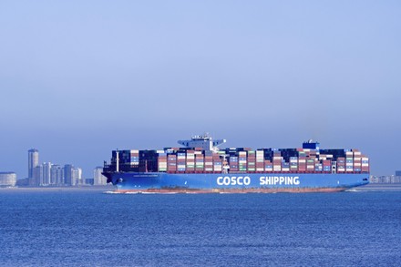Chinese Container Ship Containership Cosco Shipping Editorial Stock ...