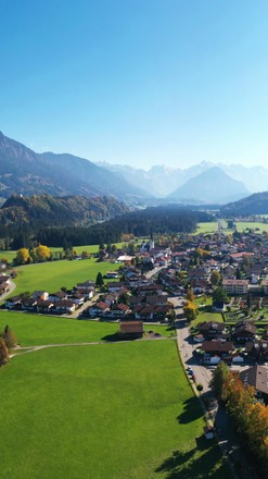 Aerial View Fischen Im Allgaeu View Editorial Stock Photo - Stock Image ...