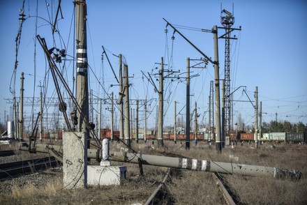 Damaged Railway Lines Retaken Town Lyman Editorial Stock Photo - Stock ...