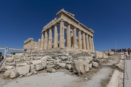 Wide Angle View Parthenon Acropolis Athens Editorial Stock Photo ...