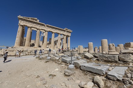 Wide Angle View Parthenon Acropolis Athens Editorial Stock Photo ...