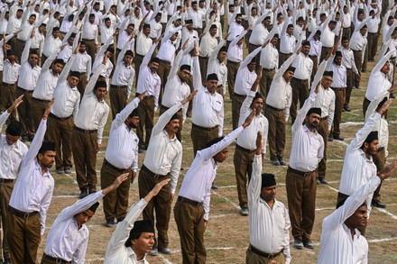 Volunteers Hindu Nationalist Organisation Rashtriya Swayamsevak ...