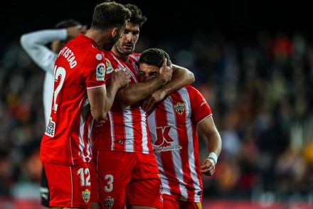 Francisco Portillo Almeria Celebrates Goal Teammates Editorial Stock ...