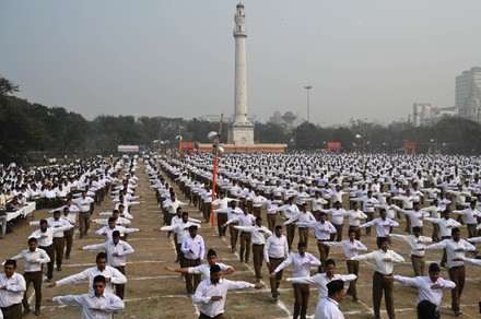 Rashtriya Swayamsevak Sangha Rss Members Show Editorial Stock Photo ...