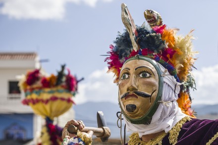 Masked Indigenous Guatemalans Participate Traditional Rabinal Editorial ...