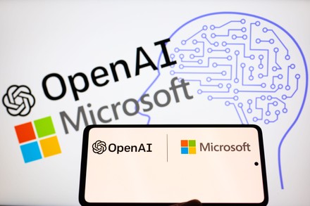Microsoft Openai Displayed On Screen Microsoft Editorial Stock Photo ...
