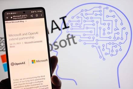 Microsoft Openai Displayed On Screen Microsoft Editorial Stock Photo ...