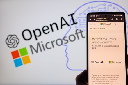 Microsoft Openai Displayed On Screen Microsoft Editorial Stock Photo ...