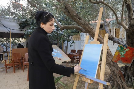 Palestinian Artist Farah Qarmout 36 Draws Editorial Stock Photo - Stock ...