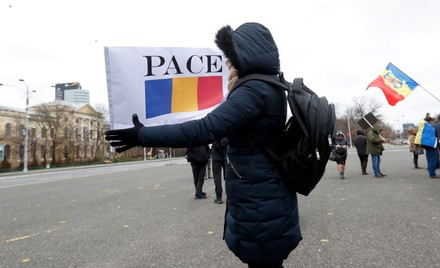 Romanian Activist Holds Placard Peace Romania Editorial Stock Photo ...