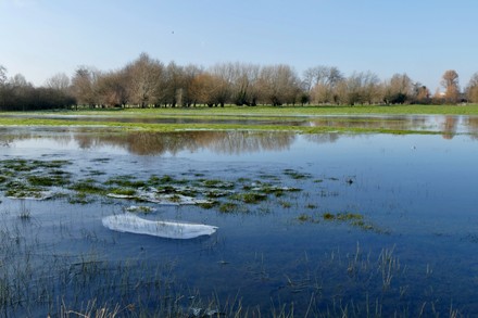 Flood Waters Water Meadows Rivers Burst Editorial Stock Photo - Stock ...