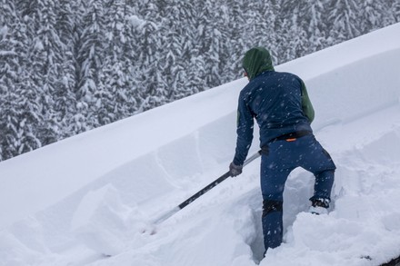 More Than 150 Meters Fresh Snow Editorial Stock Photo - Stock Image ...