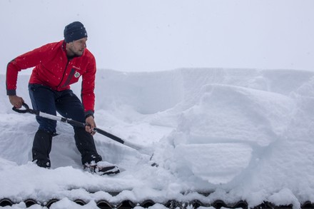 More Than 150 Meters Fresh Snow Editorial Stock Photo - Stock Image ...