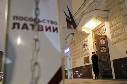 Latvian Embassy Moscow Russia 24 January Editorial Stock Photo - Stock ...