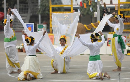 Indian Students Perform Dance They Celebrate Editorial Stock Photo ...