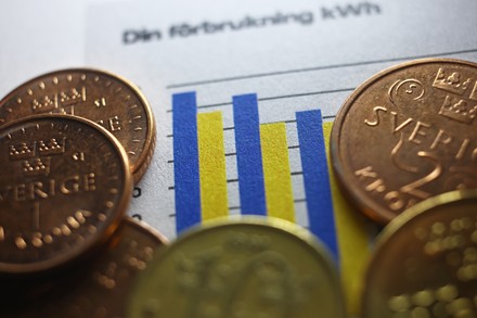 Swedish Coins On Invoice Electricity Network Editorial Stock Photo ...