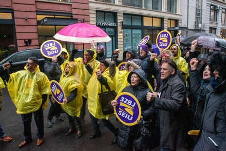 Former Contracted Cleaners 32bj Union Members Editorial Stock Photo ...