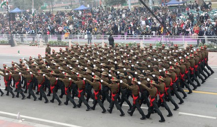 Indian Army Unit Joins Parade During Editorial Stock Photo - Stock ...