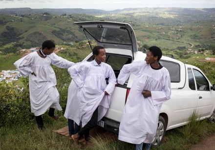 Young Men Members Shembe Church Stand Editorial Stock Photo - Stock ...
