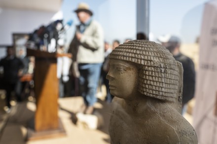Statues Displayed During Announcement New Discoveries Editorial Stock ...
