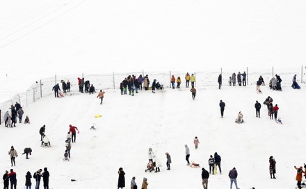 Iranians Enjoy Snow Abali Ski Resort Editorial Stock Photo - Stock ...