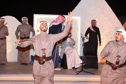 Saudi Performers Dance During Qemam International Editorial Stock Photo ...