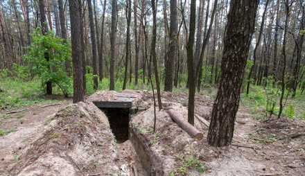 Russian Dugouts These Woods Near Town Editorial Stock Photo - Stock ...
