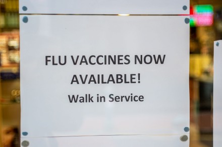Flu Vaccines Now Available Walk Service Editorial Stock Photo - Stock ...