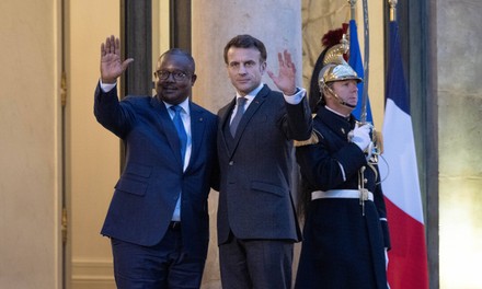 Umaro Sissoco Embalo Emmanuel Macron French Editorial Stock Photo ...