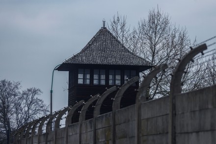 Watchtower Building Surrounded Barb Wired Fence Editorial Stock Photo ...