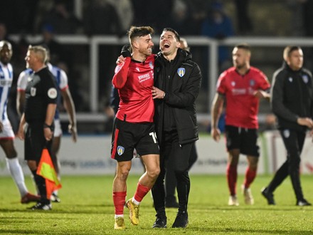 Matthew Bloomfield Manager Colchester United Celebrates Editorial Stock ...