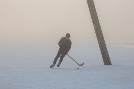 Skaters Making Most Cold Weather On Editorial Stock Photo - Stock Image ...